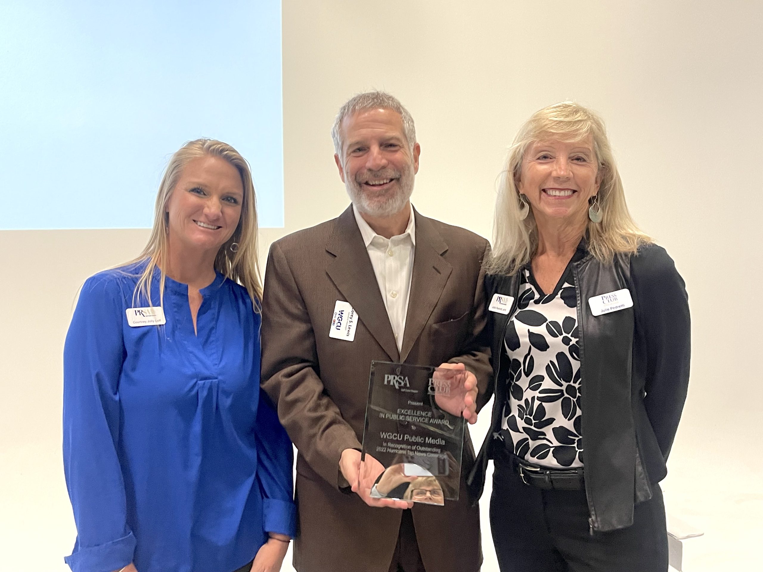 WGCU Public Service Award, Courtney Jolly, Corey Lewis, Julie Pedretti ...