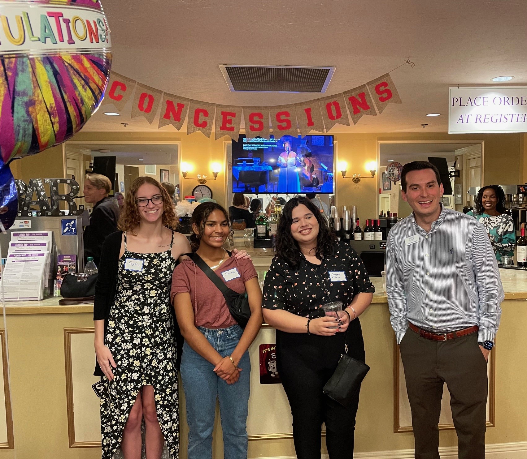 Scholarship students Sophia Lowrie, Salma St. Surin, and Layza Pinero ...